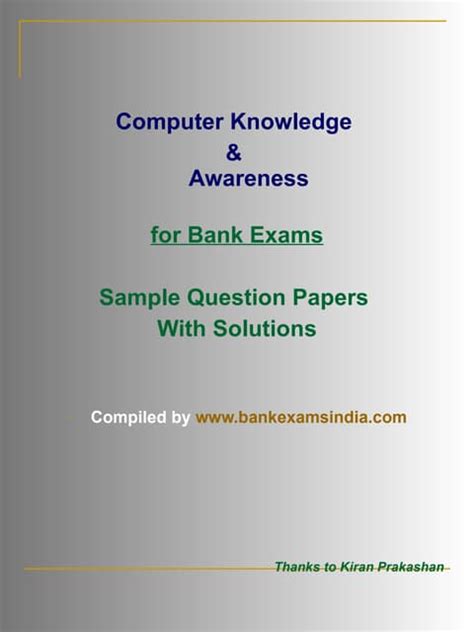 Bank Exam Computer Knowledge Questions Pdf