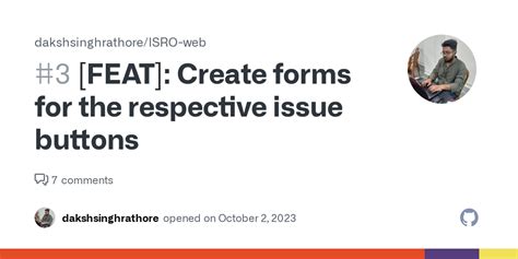 FEAT Create Forms For The Respective Issue Buttons Issue 3