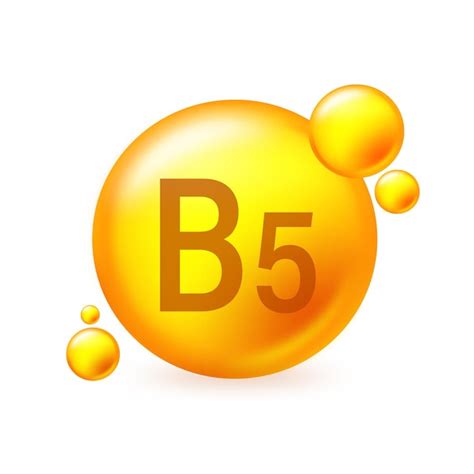 Premium Vector Vitamin B5 Gold Shining Pill Capcule Icon Pill Capcule