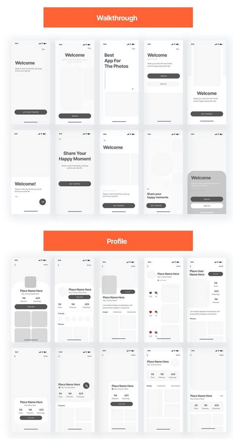 Nova App Wireframe Kit Multipurpose App Wireframe Kit App Wireframe Wireframe App Interface