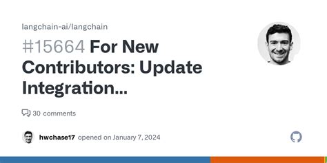For New Contributors Update Integration Documentation · Issue 15664