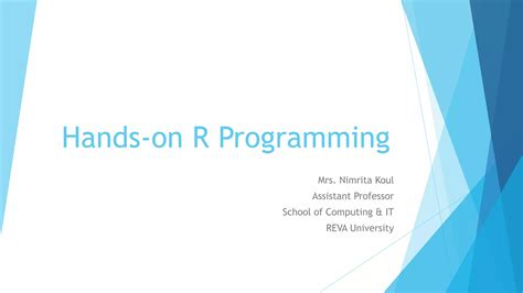 Workshop Presentation Hands On R Programming PPTX