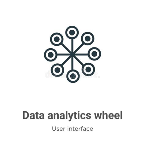 Data Analytics Wheel Vector Icon On White Background Flat Vector Data