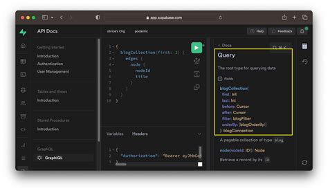 Graphql Supabase Docs