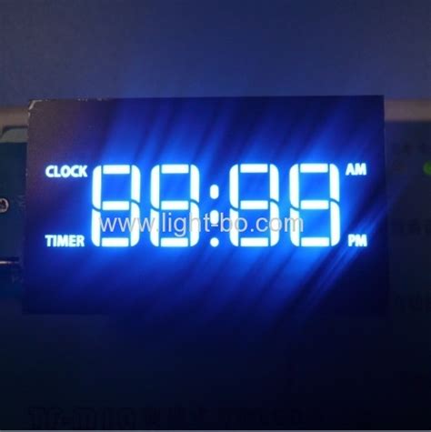 Custom Ultra Blue Four Digit 7 Segment Led Display Common Anode For Digital Gas Cooker