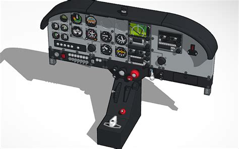 3d Design Cockpit Controls Cessna 172 Tinkercad