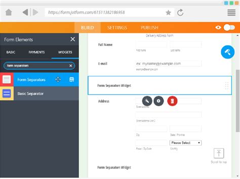 Form Separators Form Widgets Jotform