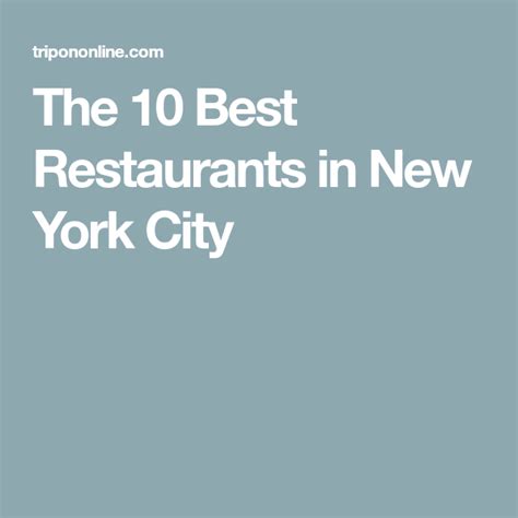 Top 10 Restaurants In New York City Affordable Restaurants In New