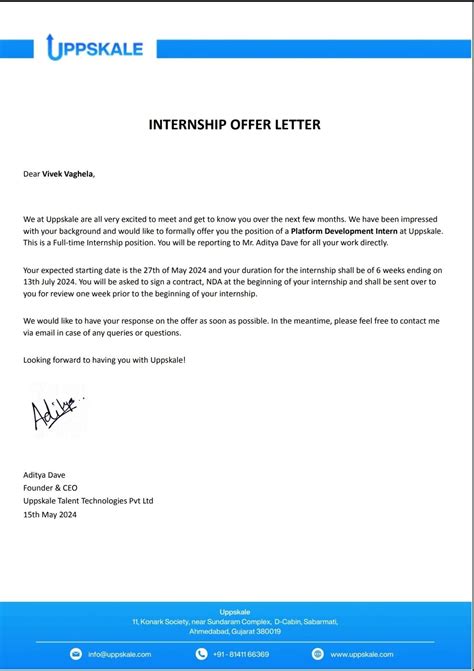 Vivek Vaghela On Linkedin Internship Uppskale