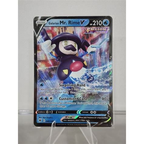 2022 Galarian Mr Rime V Card Rare Holo Shopee Malaysia
