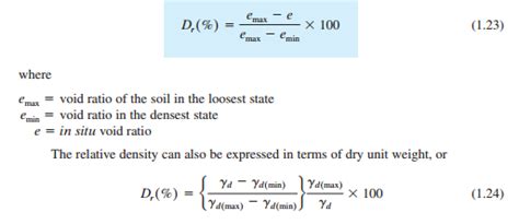 Principals Of Foundation Engineering Relative Density Geotechnical