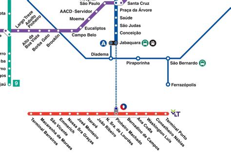 Novo Mapa Do Transporte Metropolitano Unifica Extensão Da Linha 7 Rubi