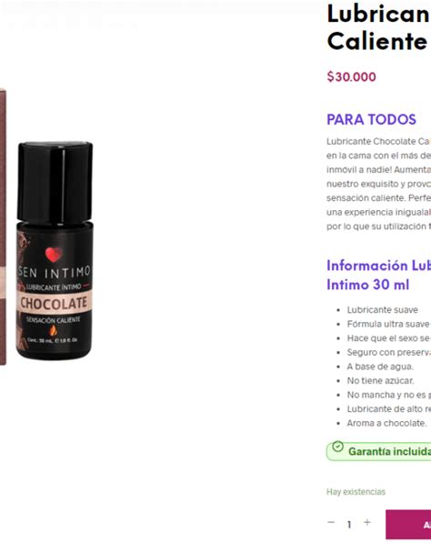 Lubricante Chocolate Caliente Sen Intimo Ml DIVINO PLACER
