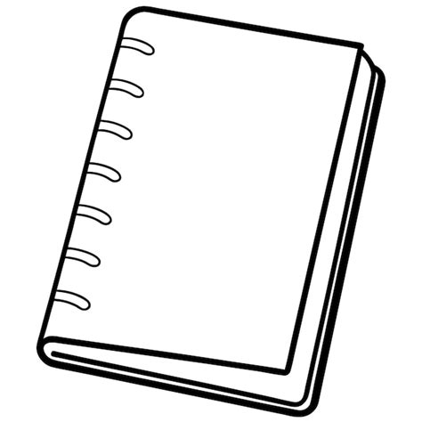 Notebook Outline Coloring Book Page Line Art Drawing Premium Ai