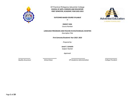 Syllabus Engelt 3106 Language Programs AND Policies IN Multilingual