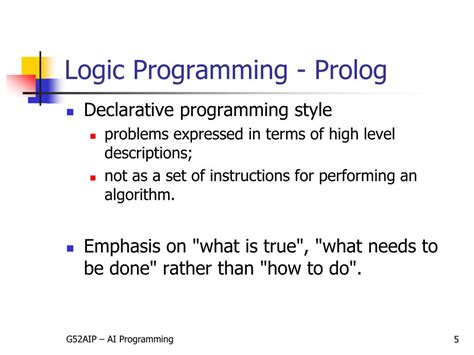 ppt g52aip artificial intelligence programming powerpoint