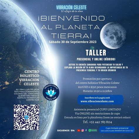 Taller ¡bienvenid Al Planeta Tierra Vibración Celeste