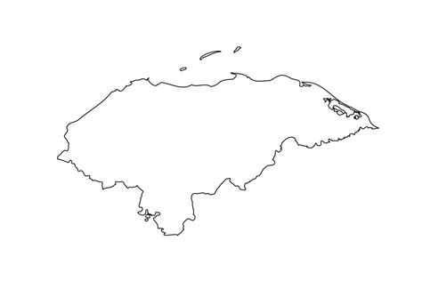 Esquema Simple Mapa De Honduras 3087796 Vector En Vecteezy
