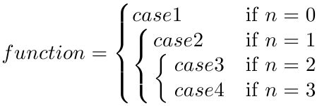 Math Mode How To Align Nested Cases TeX LaTeX Stack Exchange