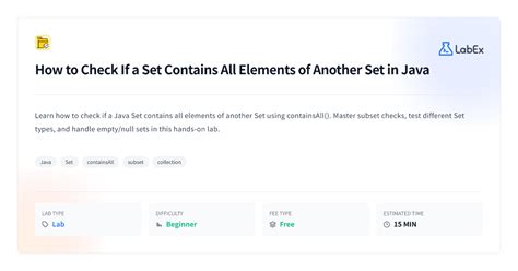 How To Check If A Set Contains All Elements Of Another Set In Java Labex