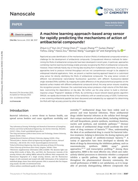 Pdf Machine Learning Approach Based Array Sensor For Rapidly