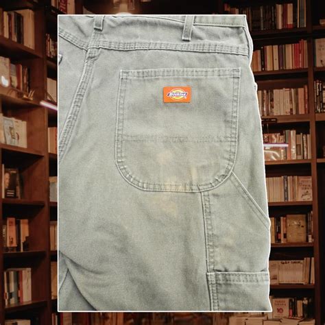 Green Dickies Carpenter Pants With A Slight Bleach Depop
