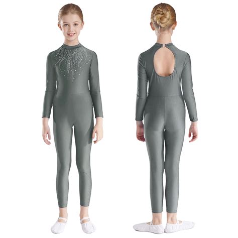 Yuumin Leotard For Girls Gymnastics Full Body Unitard Long Sleeve Dance