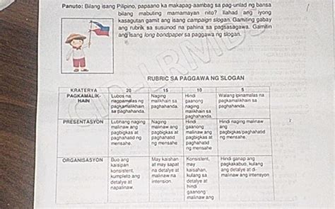 Panuto Bilang Isang Pilipino Papaano Ka StudyX
