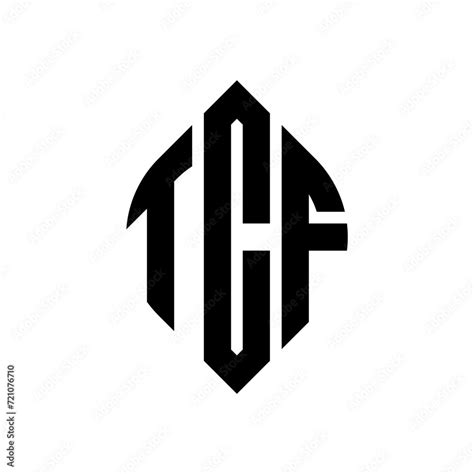 Tcf Circle Letter Logo Design With Circle And Ellipse Shape Tcf Ellipse Letters With