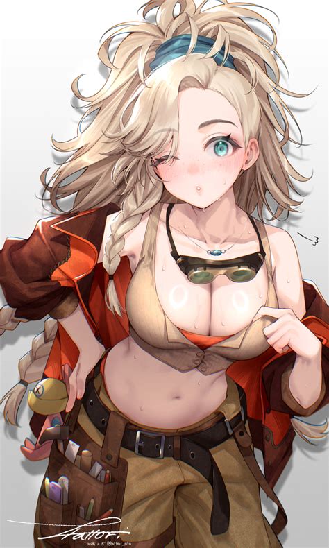 Rule 34 1girls Blonde Hair Blue Eyes Braid Breasts Capcom Cleavage