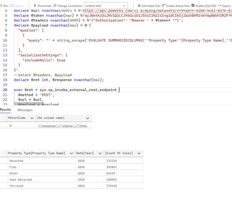 Calling The Power BI REST API From TSQL In Azure SQL DB