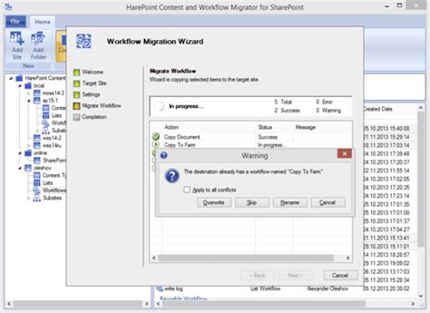 Harepoint Content And Workflow Migrator Screenshots