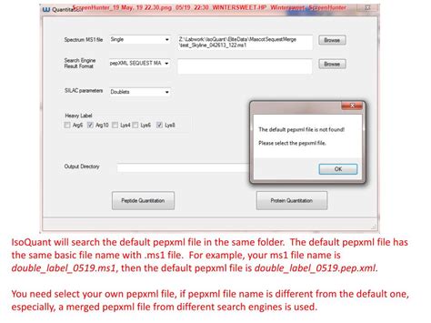 Ppt Automatic Pepxml File Search Isoquant Features Powerpoint