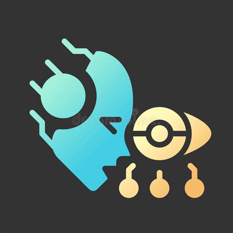 Ai See Gradient Glyph Icon With Lineart For Dark Theme Stock Vector Illustration Of Logo