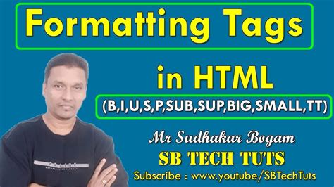 Formatting Tags In Html Formatting Tags Html Tutorial Class 8