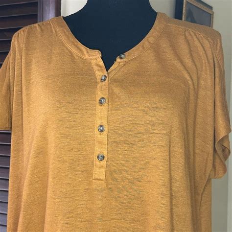 Old Navy Tops Old Navy Linen Blend Tee Tobacco Size Xl Poshmark