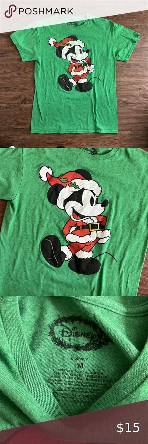 Mickey Mouse Santa Clause Christmas Xmas Disney T Shirt Disney T