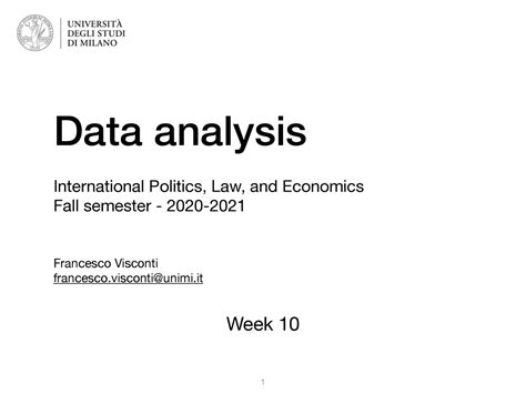 Slides Data Analysis Con Excel Docsity