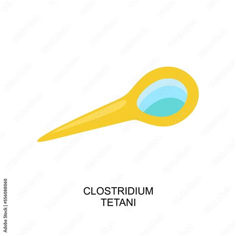 Clostridium Tetani Icon Clostridium Tetani Bacterium In Flat Style