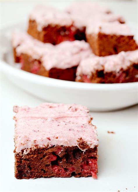 Raspberry Frosted Brownies