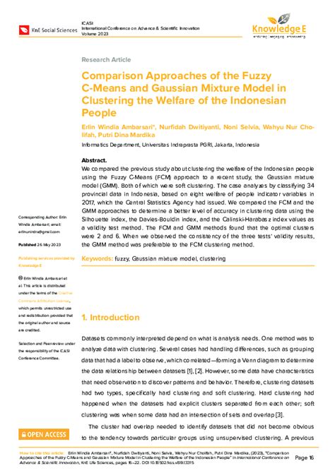Pdf Comparison Approaches Of The Fuzzy C Means And Gaussian Mixture