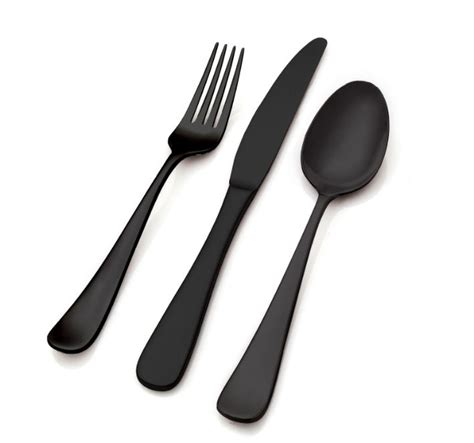 Hampton Forge Melodie Oxidation Flatware Set Black Flatware Flatware