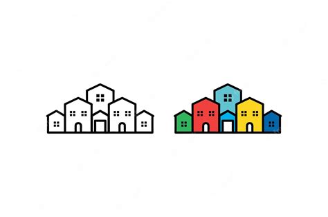 Premium Vector Colored Housing Vector