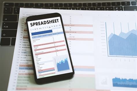 Premium Photo Businessman Working With Data And Graphs In Spreadsheet
