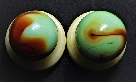 Akro Jabo Rare Bird Marbles Akro Vintage Prize Name Pistachio