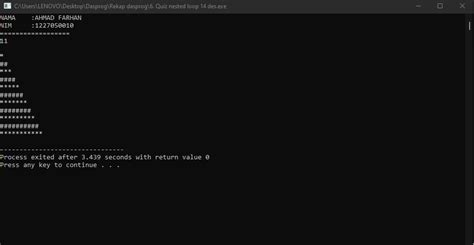 Perulangan Bersarang Nested Loop Ahmad Farhan Medium