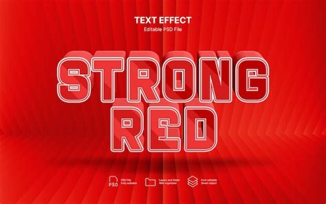 Premium Psd Red Bold Text Effect