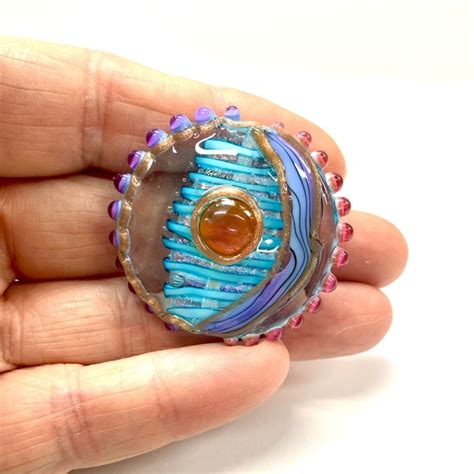 Hand Made Glass Bead Art Glass To Wear For Collectors For Jewelry