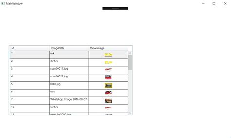 Wpf Select And Pass Image From Datagrid To New Window Stack Overflow