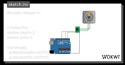 Project Arduino Steeper Wokwi ESP32 STM32 Arduino Simulator